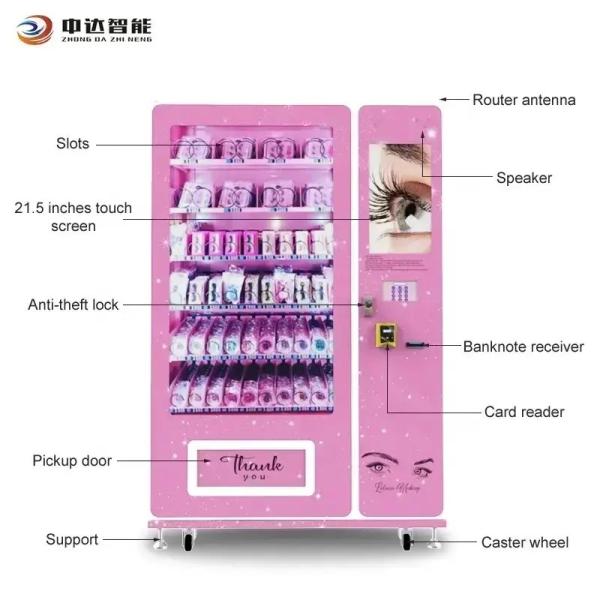 Quality Smart 24 Hours Self-service Automatic Custom Hair Vend Machine Cosmetics Vending for sale