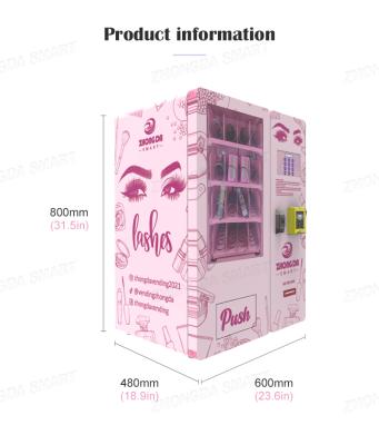 China Zhongda New Model Tabletop Mini Lashes Vending Machine Beauty With Coin for sale