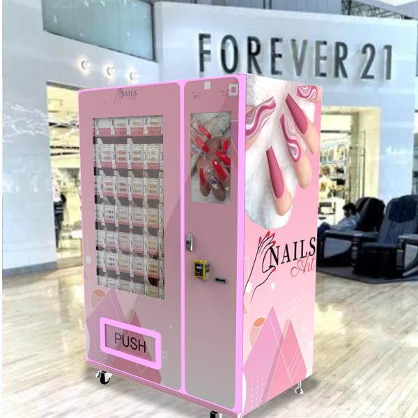 Quality 24-hours Beauty Pink Makeup Vending Machine Coin/QR Code/Token Payment System for sale