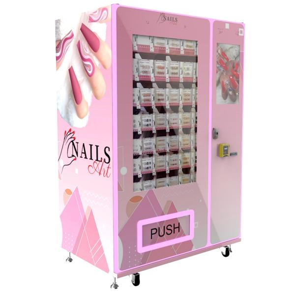 Quality 24-hours Beauty Pink Makeup Vending Machine Coin/QR Code/Token Payment System for sale