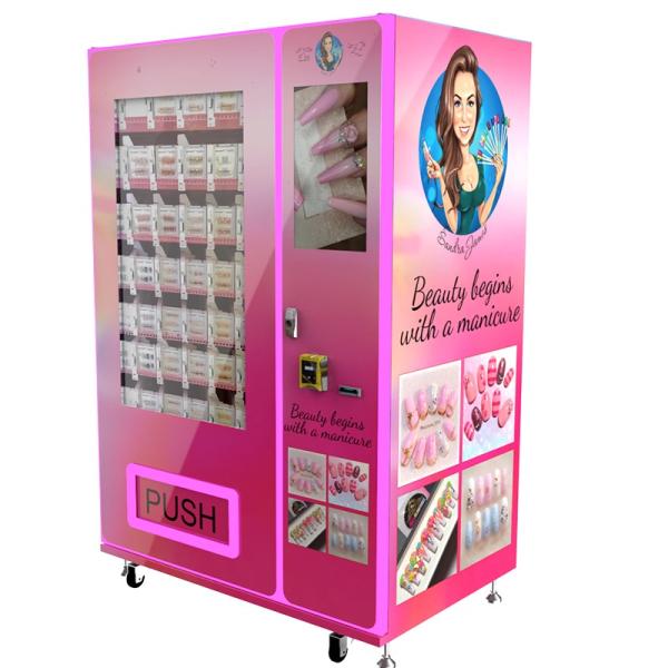 Quality 24-hours Beauty Pink Makeup Vending Machine Coin/QR Code/Token Payment System for sale