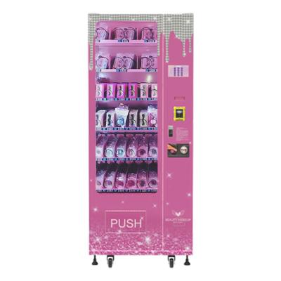 China Cheaper Price Small Vending Machine Customized pink Vending Machine for False Lashes and Cosmetic Items with Coin Cash apple Pay for sale