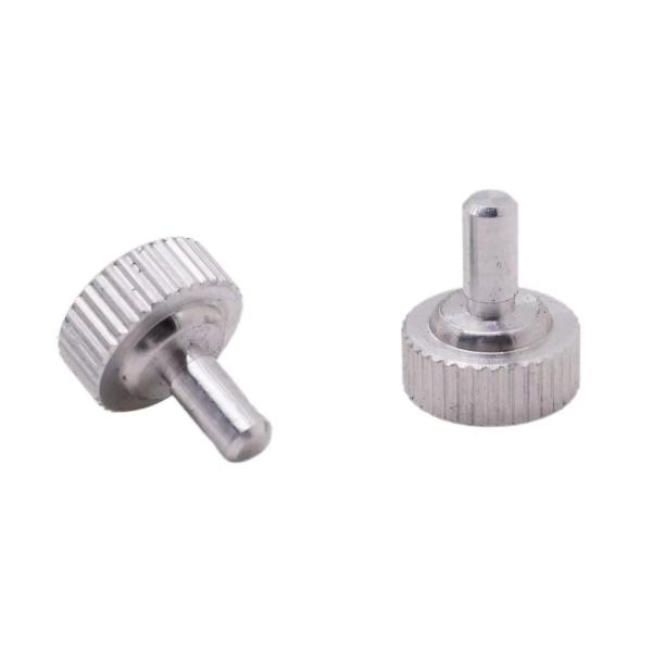 Quality CNC Turned Custom Aluminum Knurled Head Thumb Screw Manual Adjustment Bolt for sale