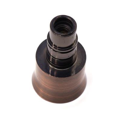 China Premium CNC Turned Stainless Steel Wine Bottle Stopper Brushed Brown Finish Precision Sealing Rings for sale