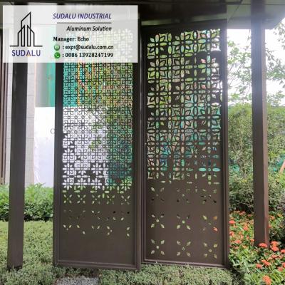 China Custom Design 1-3mm Aluminum Perforated Panel for Patio Garden Decoration Powder Coating for sale