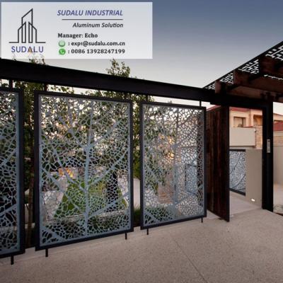 China SUDALU 10 Years Warranty Outdoor Perforated Metal Laser Cut Aluminum Fence Panel from Foshan for sale