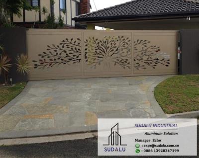 China SUDALU Foshan PVDF OME Aluminum Laser Cut Decoration Panel for Gate of Garden/ Garage Metal Perforated Panel for sale