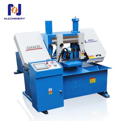 China GSK4220 Horizontal Metal Band Saw Automatic Feed Double Column Metal Saw Cutting Machine for sale