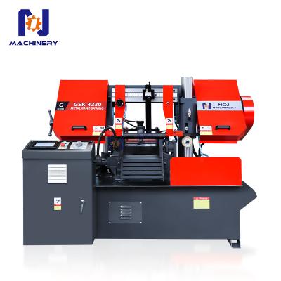 China GSK4230 Semi Automatic Band Sawing Machine Hydraulic Clamping Band Saw Machine for sale