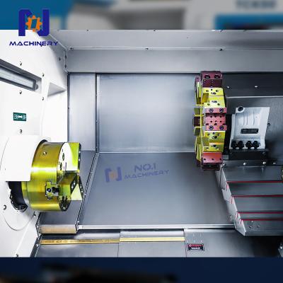China TCK50A Slant Bed CNC draaibank met lichte draai- en freesfunctie Te koop