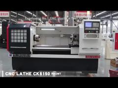 CK6150 Horizontal CNC Lathe Machine 1500mm Cnc Turning Machine 4 Station Flat Bed Lathe