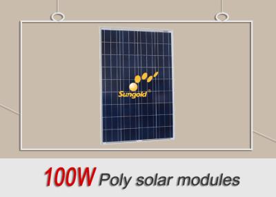 China High Conversion Efficiency 100w Poly Solar Panel For On Grid / Off Grid System for sale
