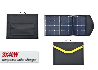 China Folding Portable Solar Panel Charger , 120w Sungold Solar Panel Camping Charger for sale