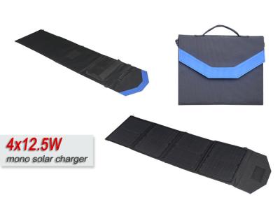 China 4 X 12.5W Sungold Folding Portable Solar Panel 12v Solar Battery Charger Kit for sale