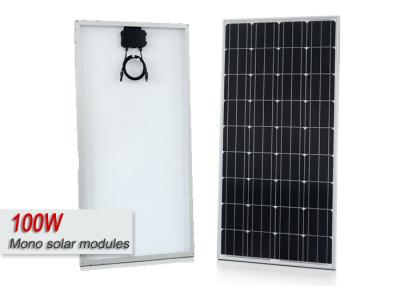 China TPT Photovoltaic 100w Mono Solar Panel , Monocrystalline Silicon Solar Cells for sale