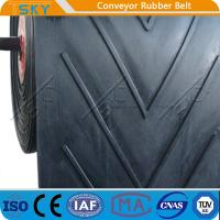 China Close-V Chevron Shape Herring-Bone Pattern Rubber Conveyor Belt for sale