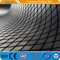 China Diamond Grooved Granulated Pattern Chevron Conveyor Rubber Belt for sale