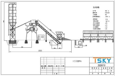 Cina impianto di miscelazione d'ammucchiamento concreto 120m3/h in vendita