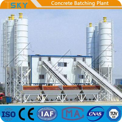 China HZS180 2x55KW AC 380V 50HZ Stationary Batching Plant for sale