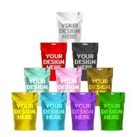 Quality Custom Printed Resealable Ziplock Food Die Cut Bag Smell Proof Stand up Pouches for sale