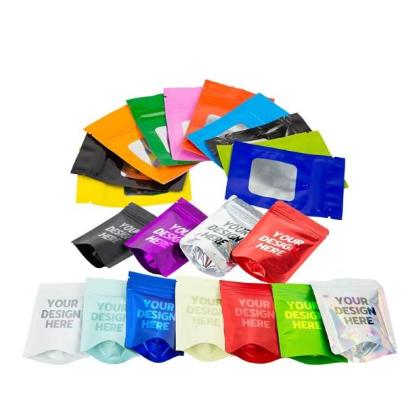 Quality OEM Own Logo Plastic Food Edible Stand up Pouch Custom Printed 3.5g With Zipper Mylar Bags for sale