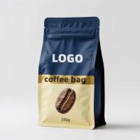 Quality Custom Resealable Aluminum Foil Flat Bottom Bags 1kg 250g 500g Coffee Packaging for sale