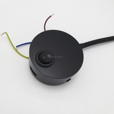 Cina Lampade da parete per lettura di hotel a led con interruttore di accensione/spena e porta di carica USB in alluminio in vendita