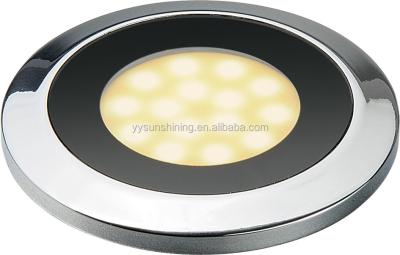China 3W COB LED Recessed Puck Light A solução de iluminação de armário perfeita com acabamento de cromo à venda