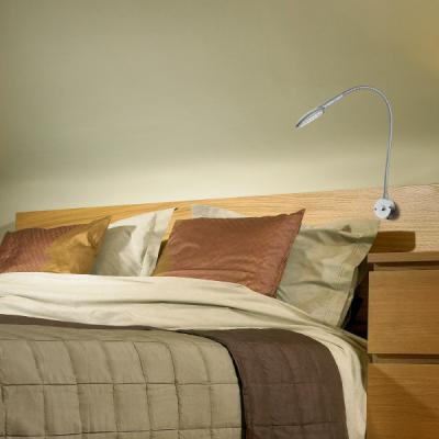 Cina Montaggio a muro argento Taste switch flessibile Colletto di gallina serpente luce di lettura a LED in vendita