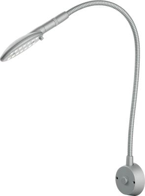 Cina Montaggio a muro argento Taste switch flessibile Colletto di gallina serpente luce di lettura a LED in vendita