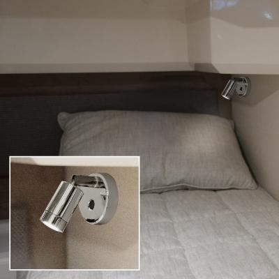 Cina 12v 3w 3-button Switch Led Reading Light for Europe Style RV Caravan Lampade da parete decorative in vendita