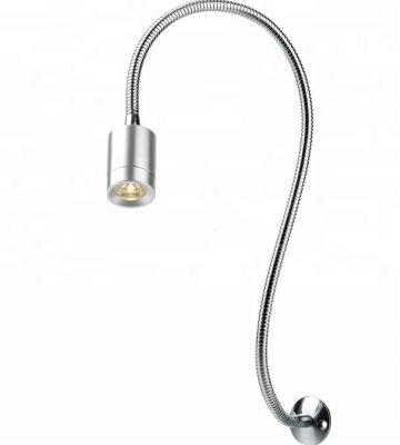 Cina Hotel Letto Testa LED Parete lettura luce flessibile Colletto di gallina 1w / 3w alimentazione a corrente continua in vendita