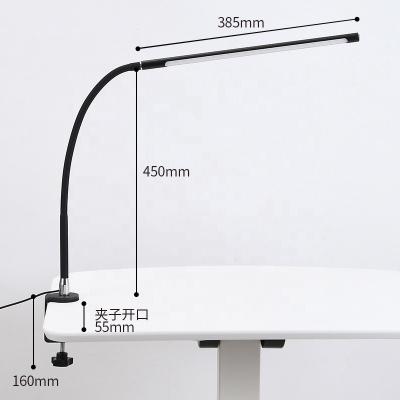 Cina Ferro di alluminio 3 colori Temperatura Clip Lampada da tavolo 6000K Protezione oculare LED Luce da scrivania in vendita