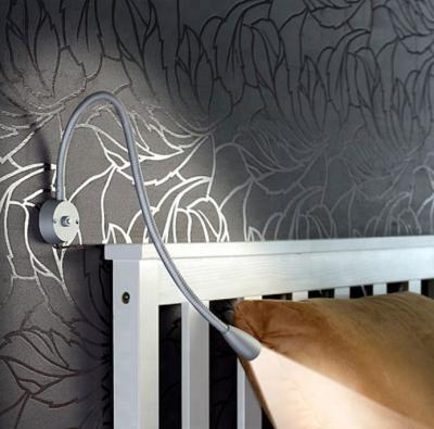 China Sala de leitura Hotel Lâmpada de leitura ao lado da cama com pescoço de galinha flexível e controle de interruptor à venda