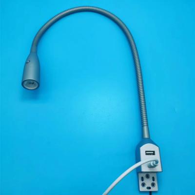 Cina USB tipo C LED luce da lettura a bordo letto con collo d'oca flessibile e caricabatterie veloce 12V in vendita