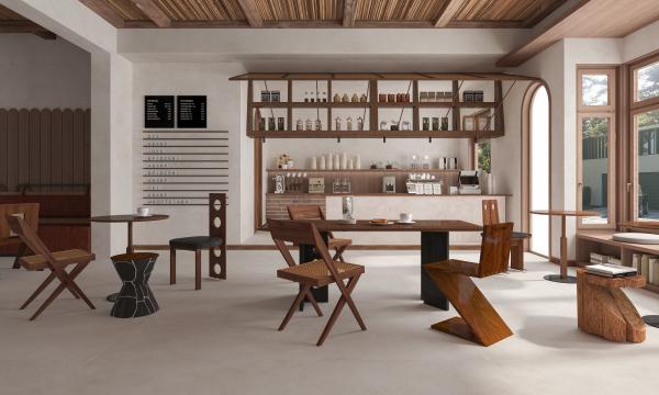 Quality Light Coffee Matte Porcelain Tile with P3 Non-Slip and Low Water Absorption for Minimalist Living Rooms for sale