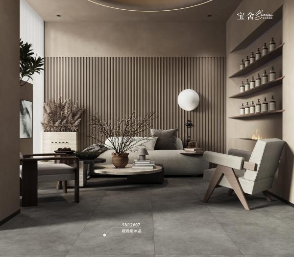 Quality Rich Deep Coffee Stone Look Tile | ≤0.05% Absorption | P3 Rated for sale
