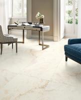 Quality Glare-Free Silk Sheen Ivory White Artistic Backdrop Porcelain Tile for sale