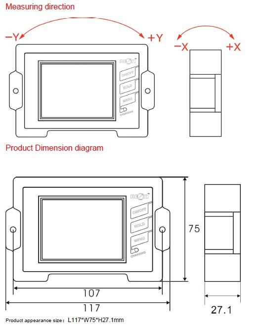 0.003 High Precision Touch Screen MEMS Digital Inclinometer MADE IN CHINA