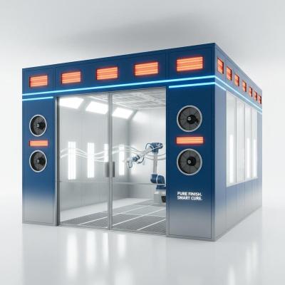 China Industrial Automotive Paint Booth Precise Coating Thickness Control CE Approved for sale