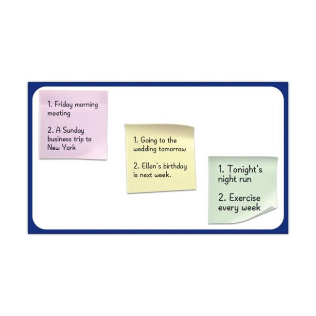 Double Sides Removable Sticky Display Memo Board