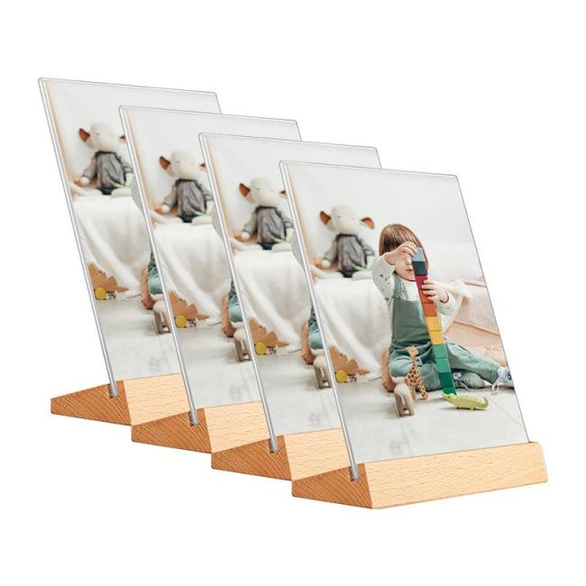 Acrylic Photo Frame With Wood Stand