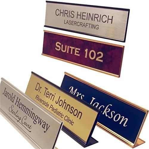 L Shape Tabletop Name Plate Holder