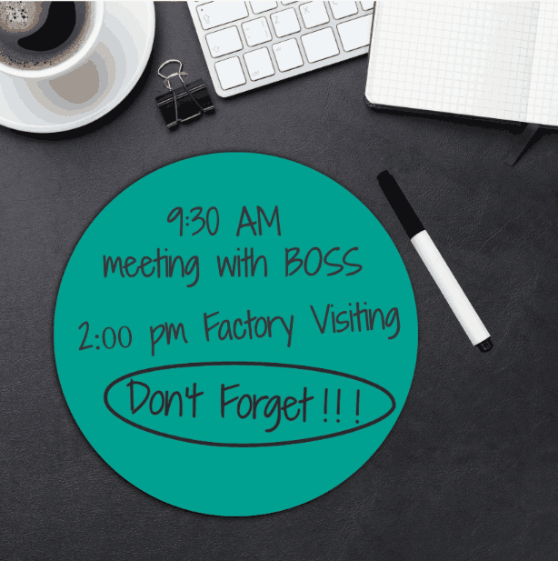 Removable Dry Erase Table Spot