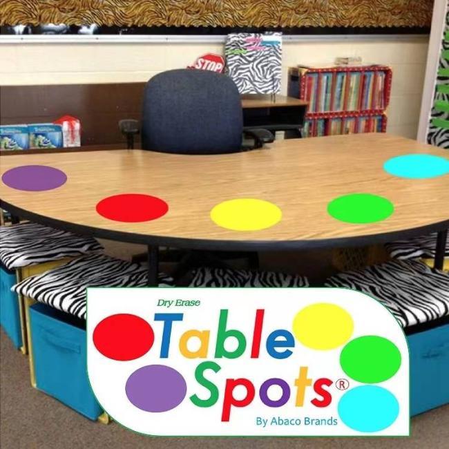 Removable Dry Erase Table Spot
