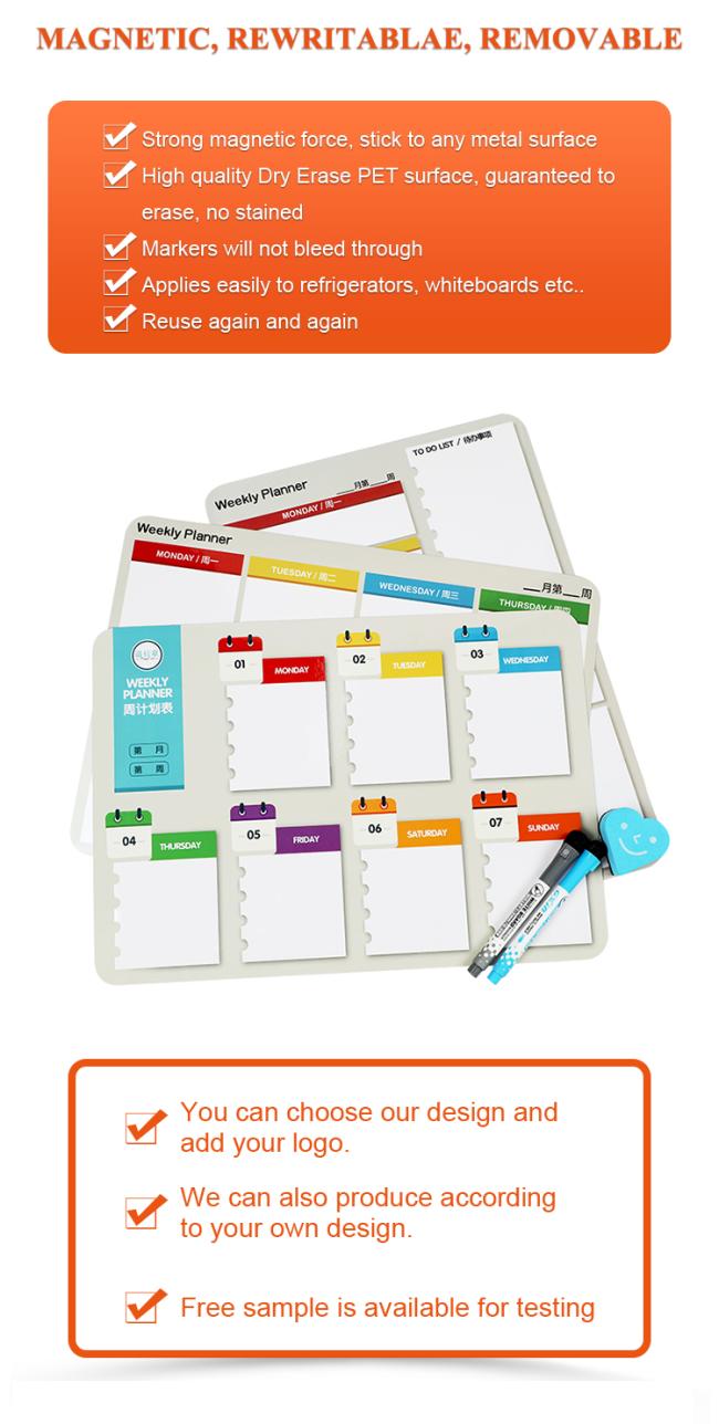 Magnetic Weekly Planner