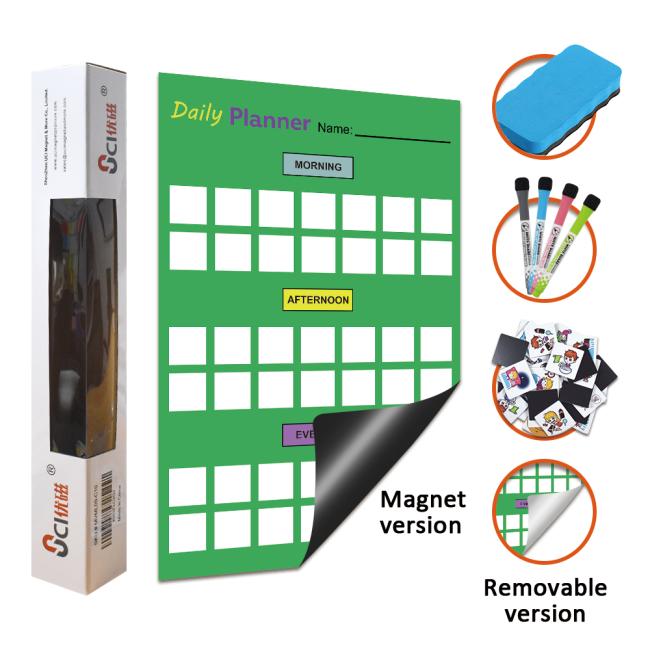 Magnetic weekly planner for fridge