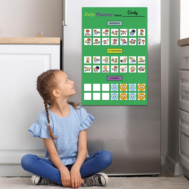 Magnetic weekly planner for fridge