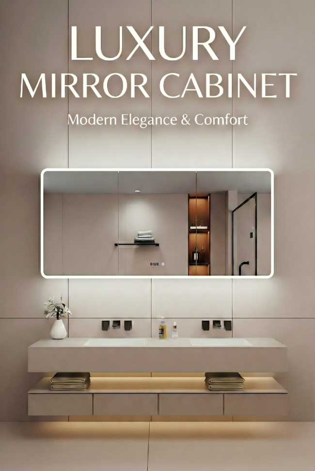 Kingstin LED Mirror Cabinet,Mirror with Defogger & Memory Function ...