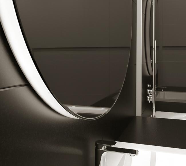 Modern 24in Glass Bathroom Mirror LED Illuminated Smart Anti-Fog ...
